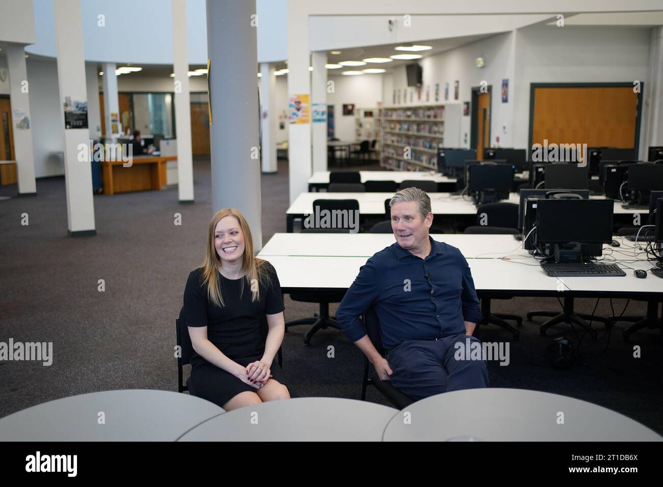 Labour leader Sir Keir Starmer and Sarah Edwards, Labour candidate for ...