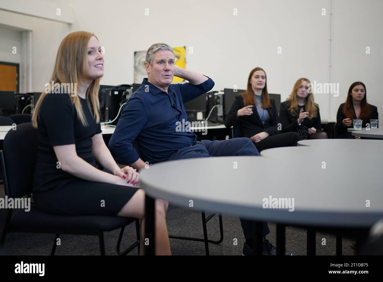Labour leader Sir Keir Starmer and Sarah Edwards, Labour candidate for ...