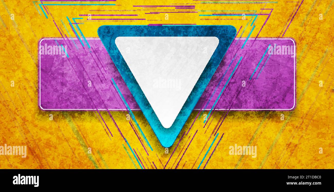 Hi-tech abstract grunge background with triangles. Modern futuristic vector design Stock Vector ...