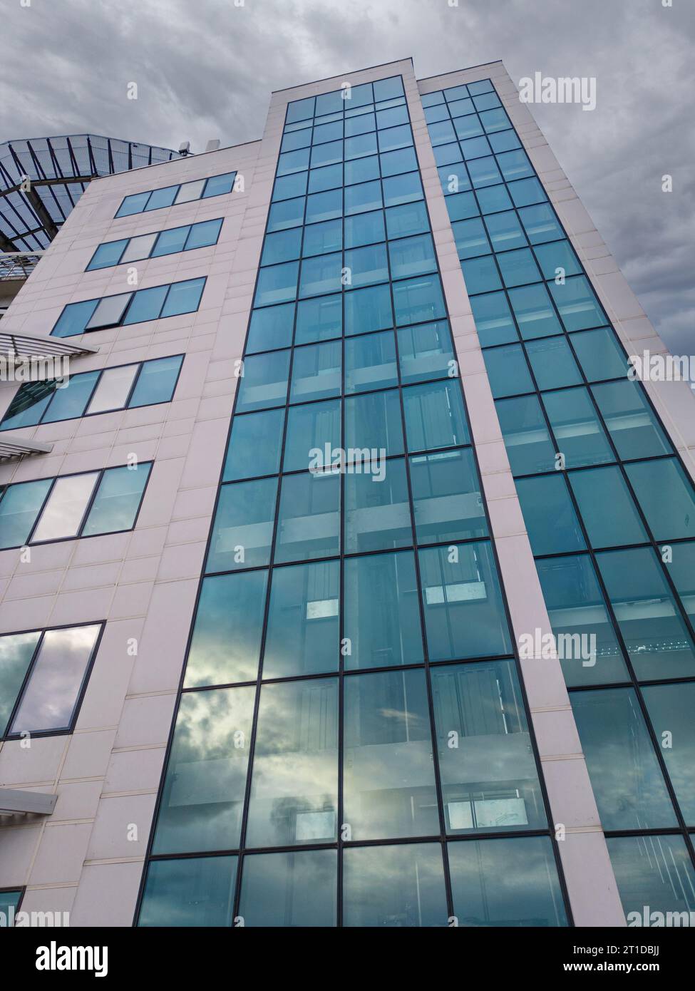 Aerial shiny business building hi-res stock photography and images - Alamy