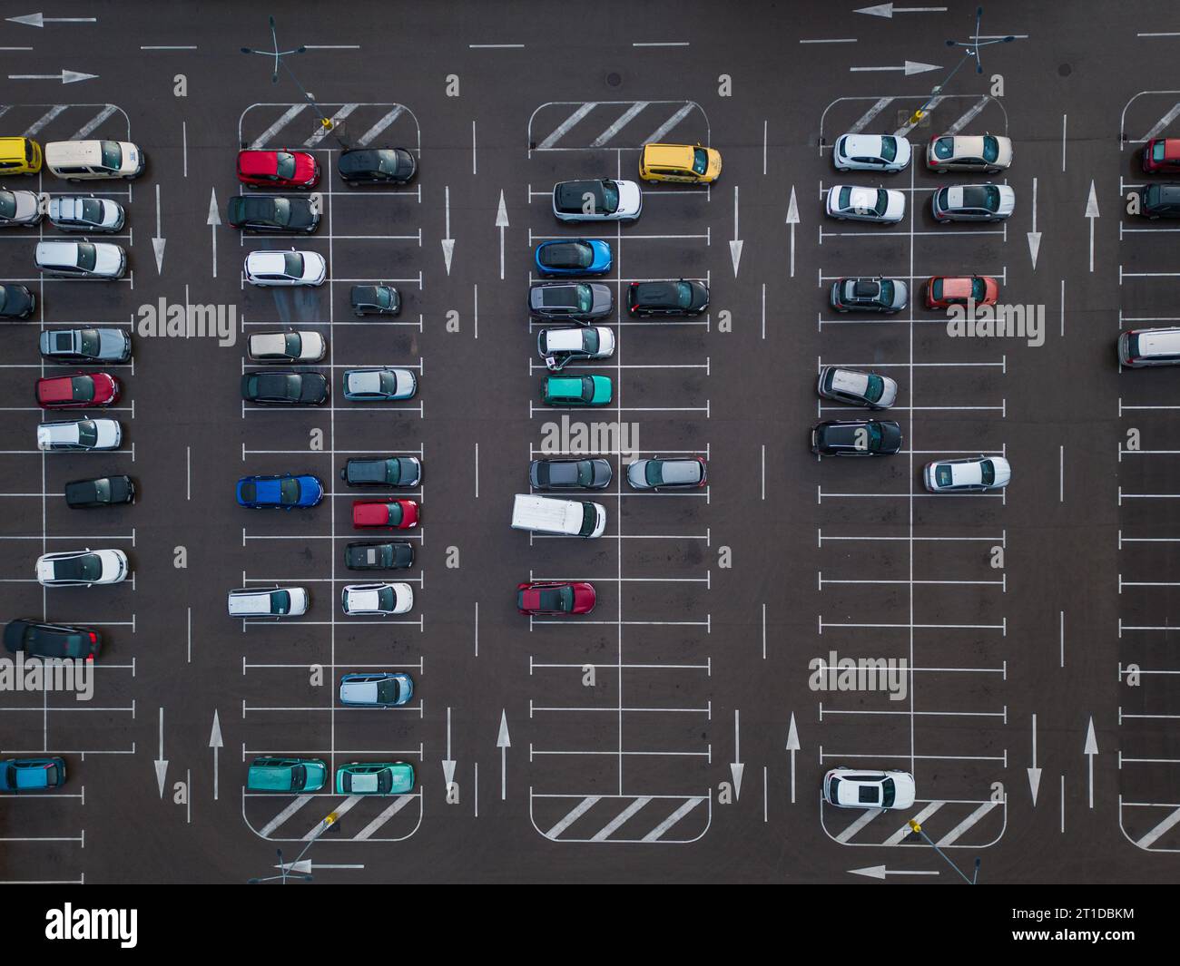 Top view parking lot factory hi-res stock photography and images - Alamy