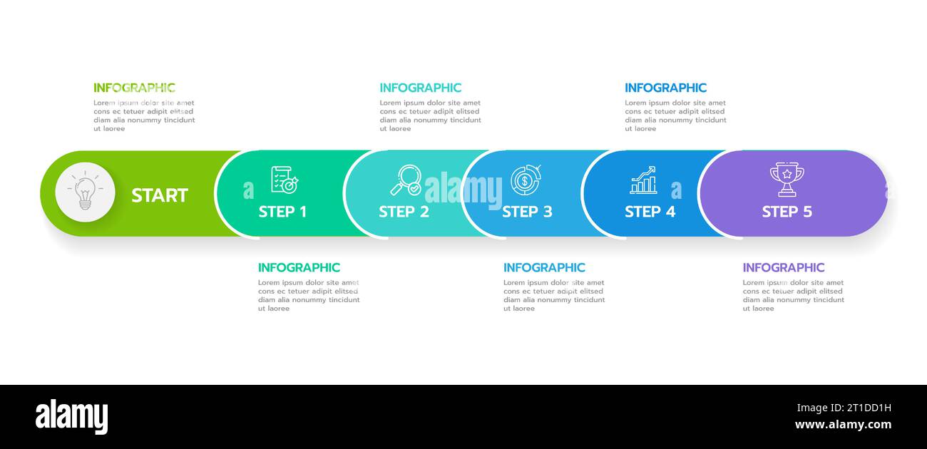 Infographic template for business. 6 Steps Modern Timeline diagram ...
