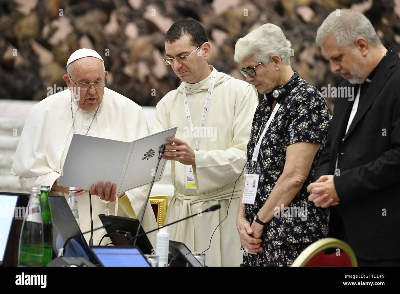 Rome, Italy. 13th Oct, 2023. Pope Francis attends the XVI Ordinary ...