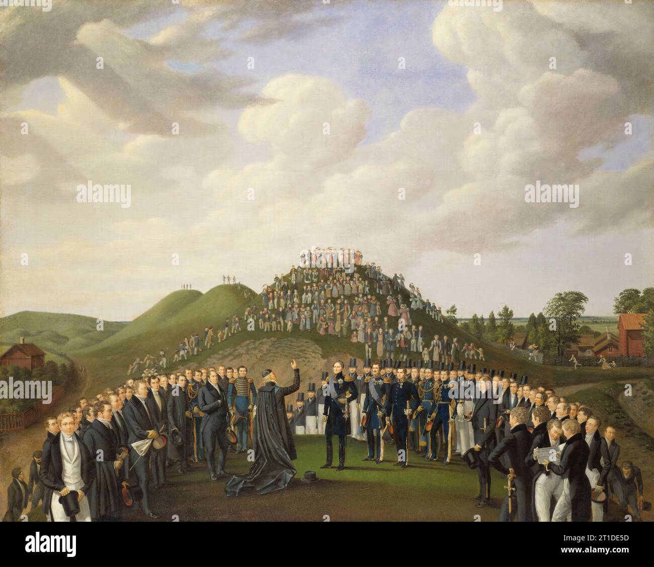King Carl XIV Johan Visiting the Mounds at Old Uppsala in 1834, 1836 ...