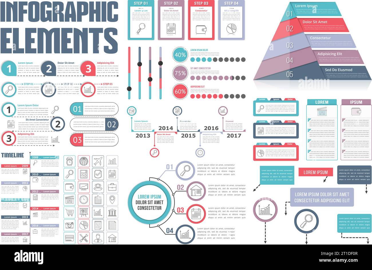 Infographic Elements - process infographics, workflow diagrams ...