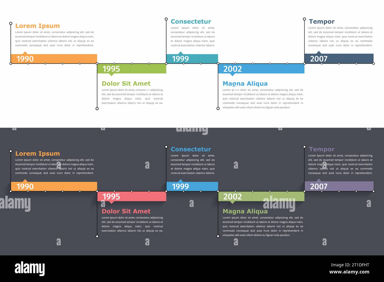 Timeline infographics template, flowchart, workflow or process ...