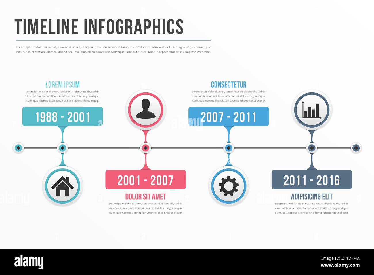 Timeline infographics template, workflow, process infographics, vector ...