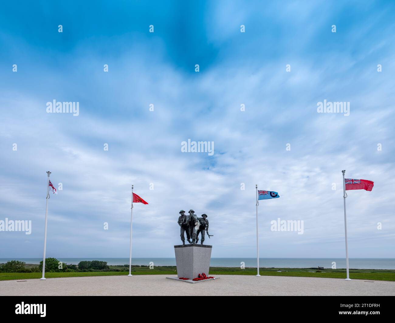 British Normandy Memorial overlooking Gold Beach, Normandy, France ...