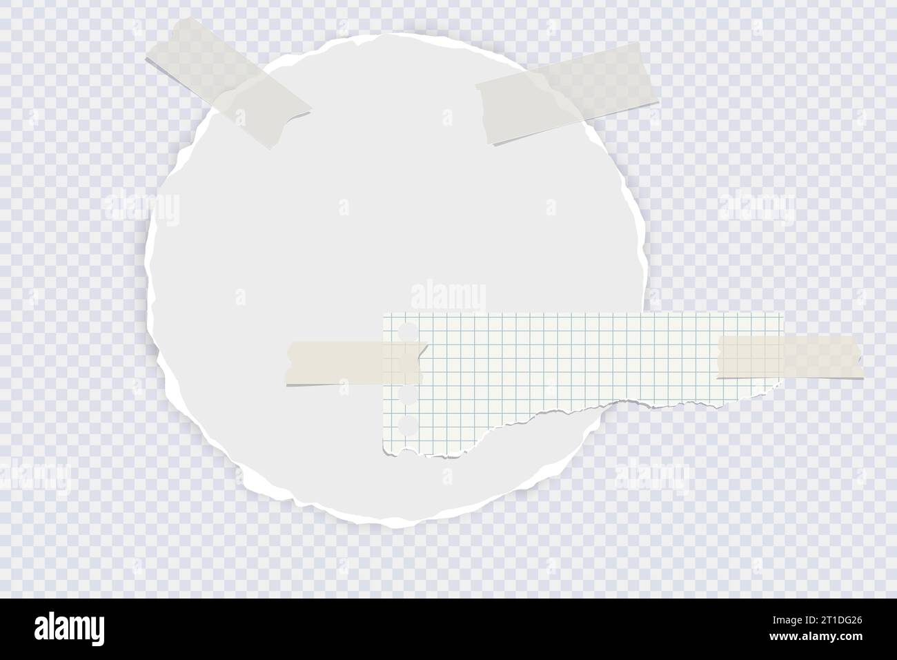 White torn paper rip pieces with torn adges and soft shadow. Blank ...