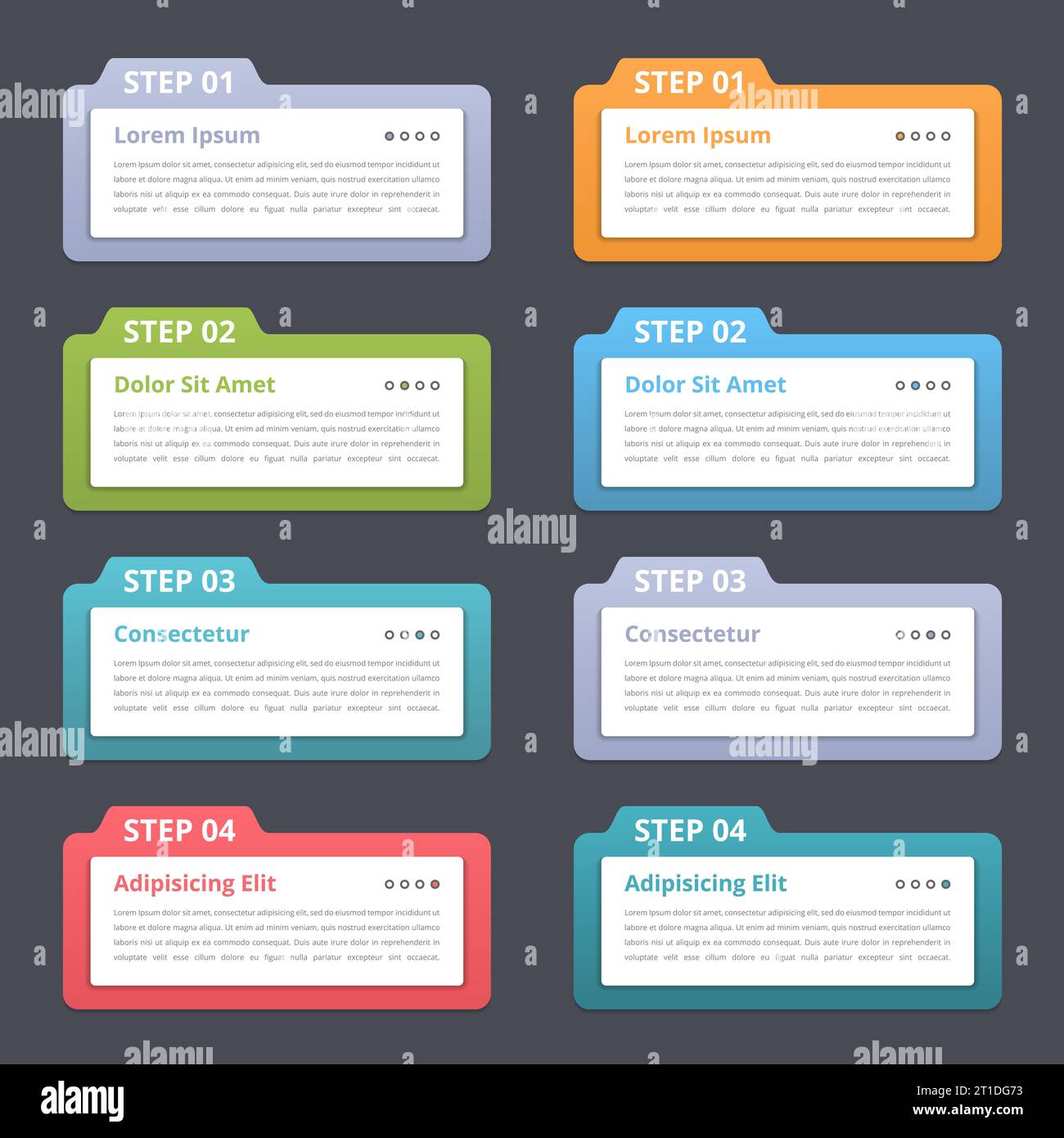 Set of infographic elements with numbers and place for your text, can ...