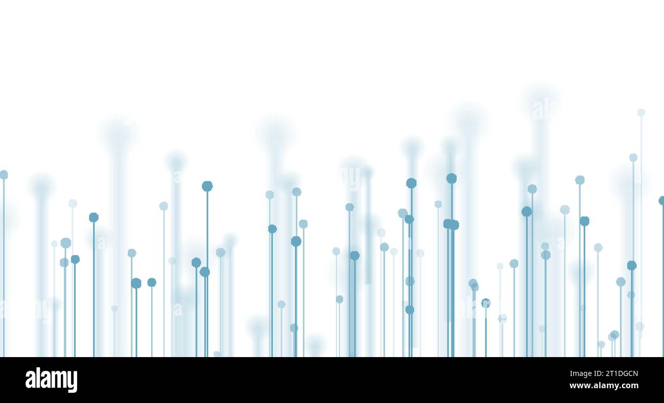 Glowing blue abstract futuristic hi-tech background. Blurred connection ...