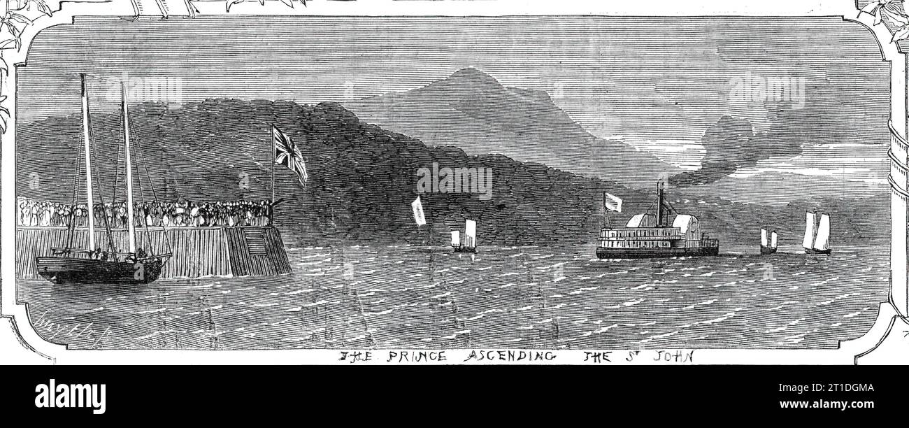 The Prince ascending the St. John, 1860. The future King Edward VII ...