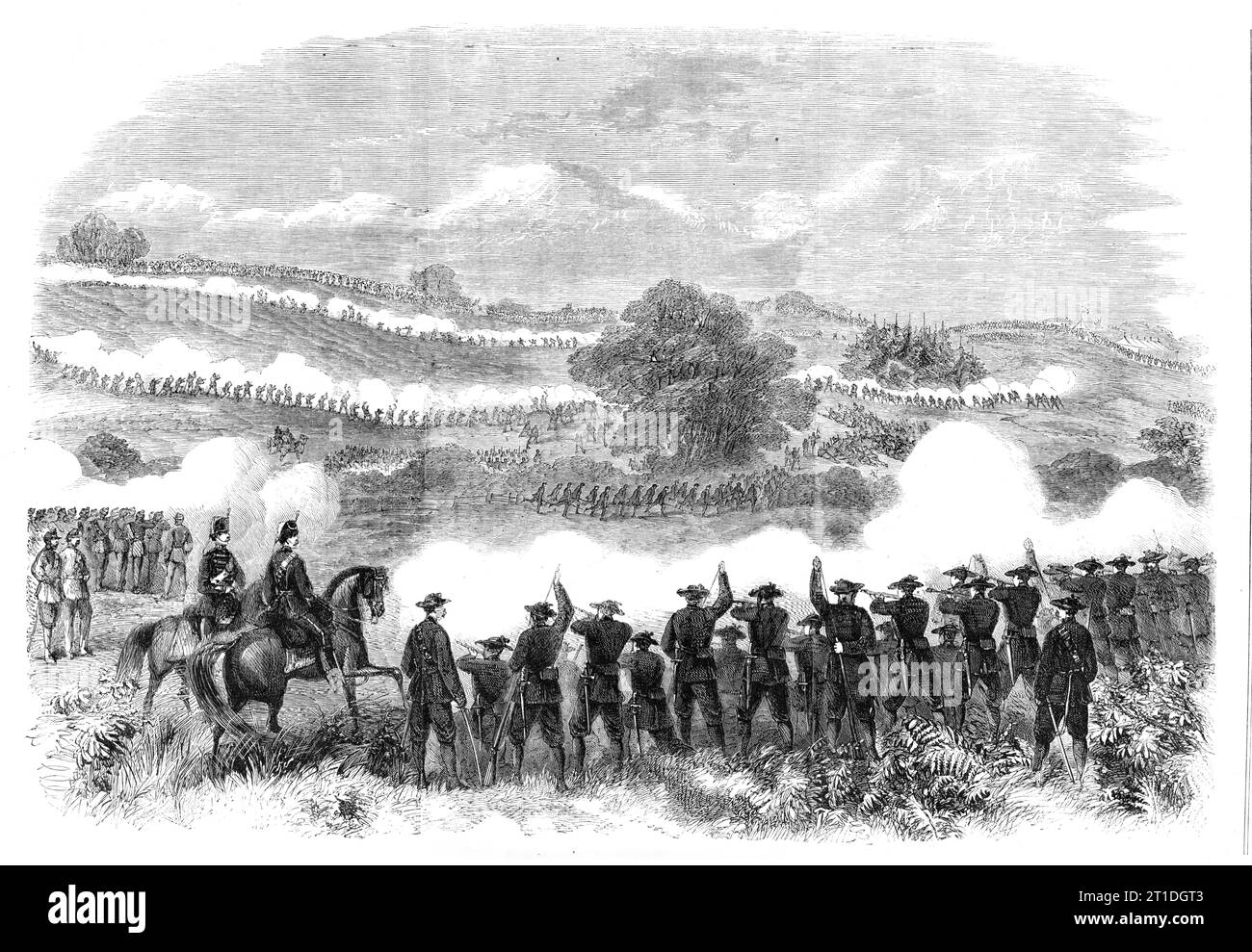 The Volunteer Sham Fight in Camden Park - second position of the ...
