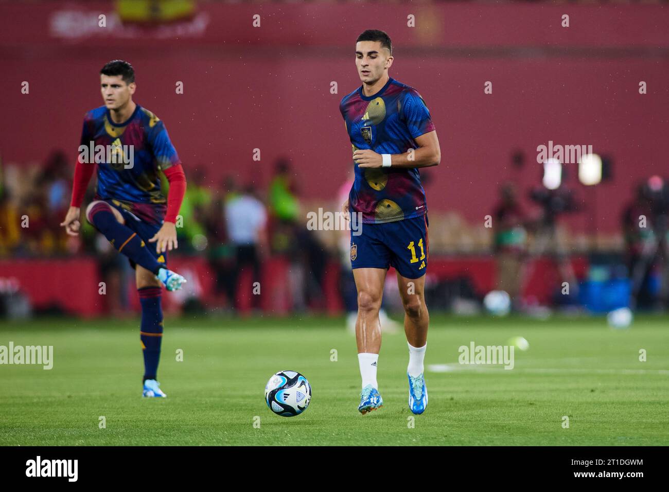 Ferran Torres of Spain warms up during the UEFA EURO 2024, European ...