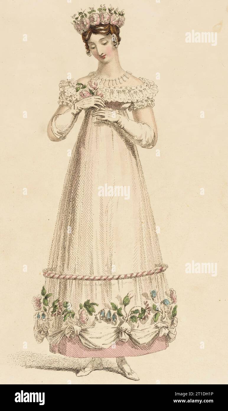 Fashion Plate (Evening Dress), 1817 Stock Photo - Alamy