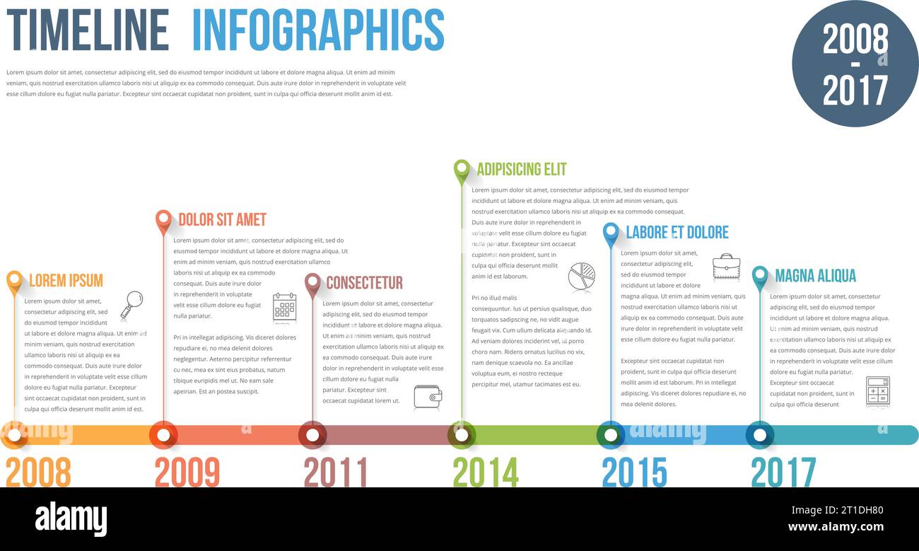 Timeline infographics template, workflow or process diagram, vector ...