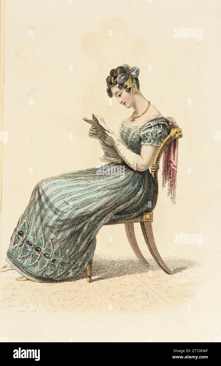 Fashion Plate (Evening Dress), 1825 Stock Photo - Alamy