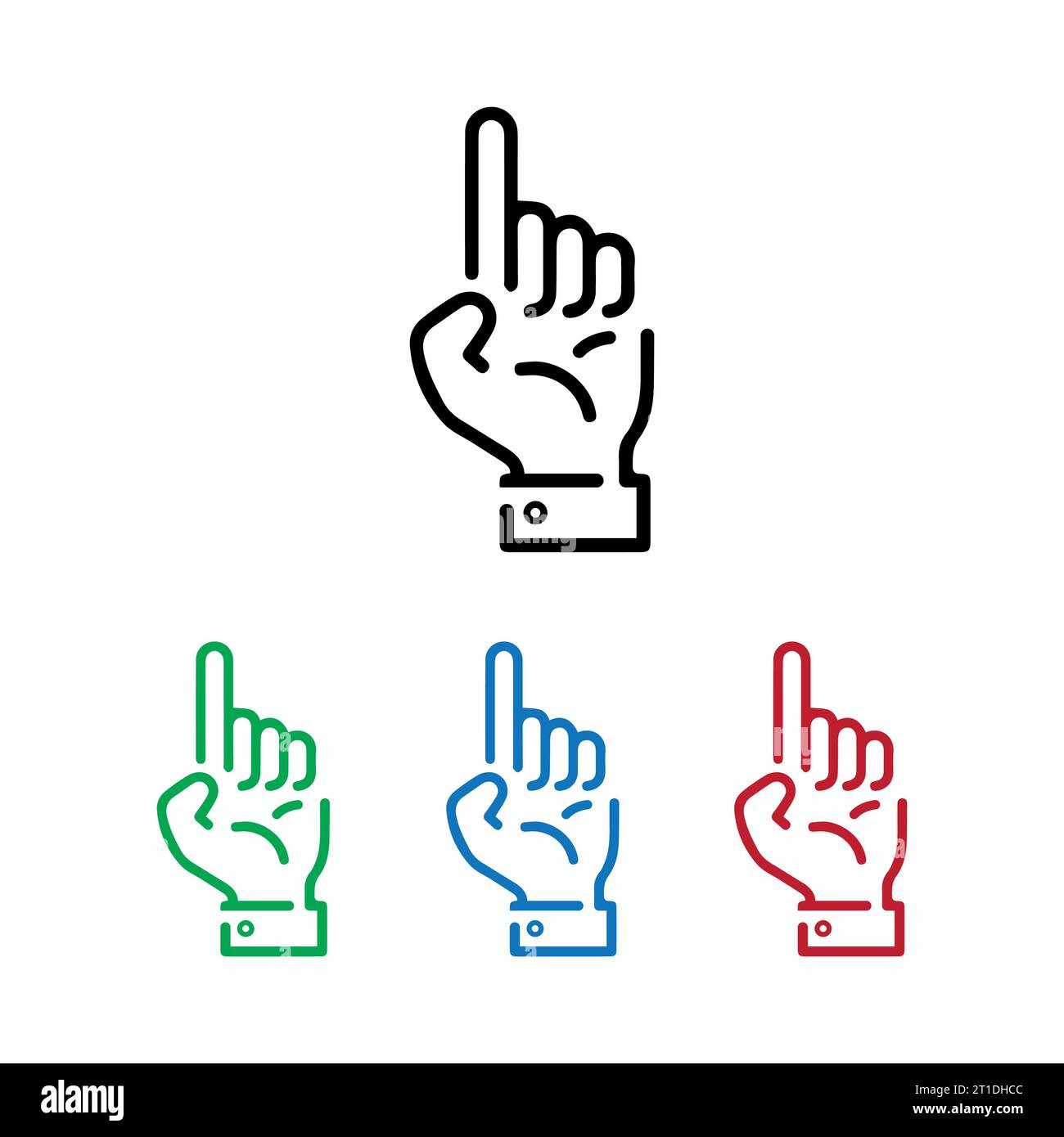 Hand gestures and sign language isolated . Vector illustration of human ...