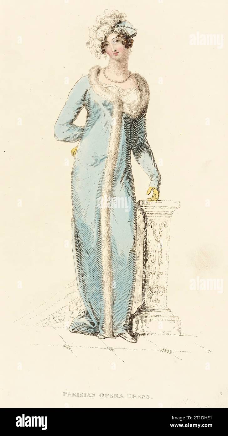 Fashion Plate (Parisian Opera Dress), 1812 Stock Photo - Alamy