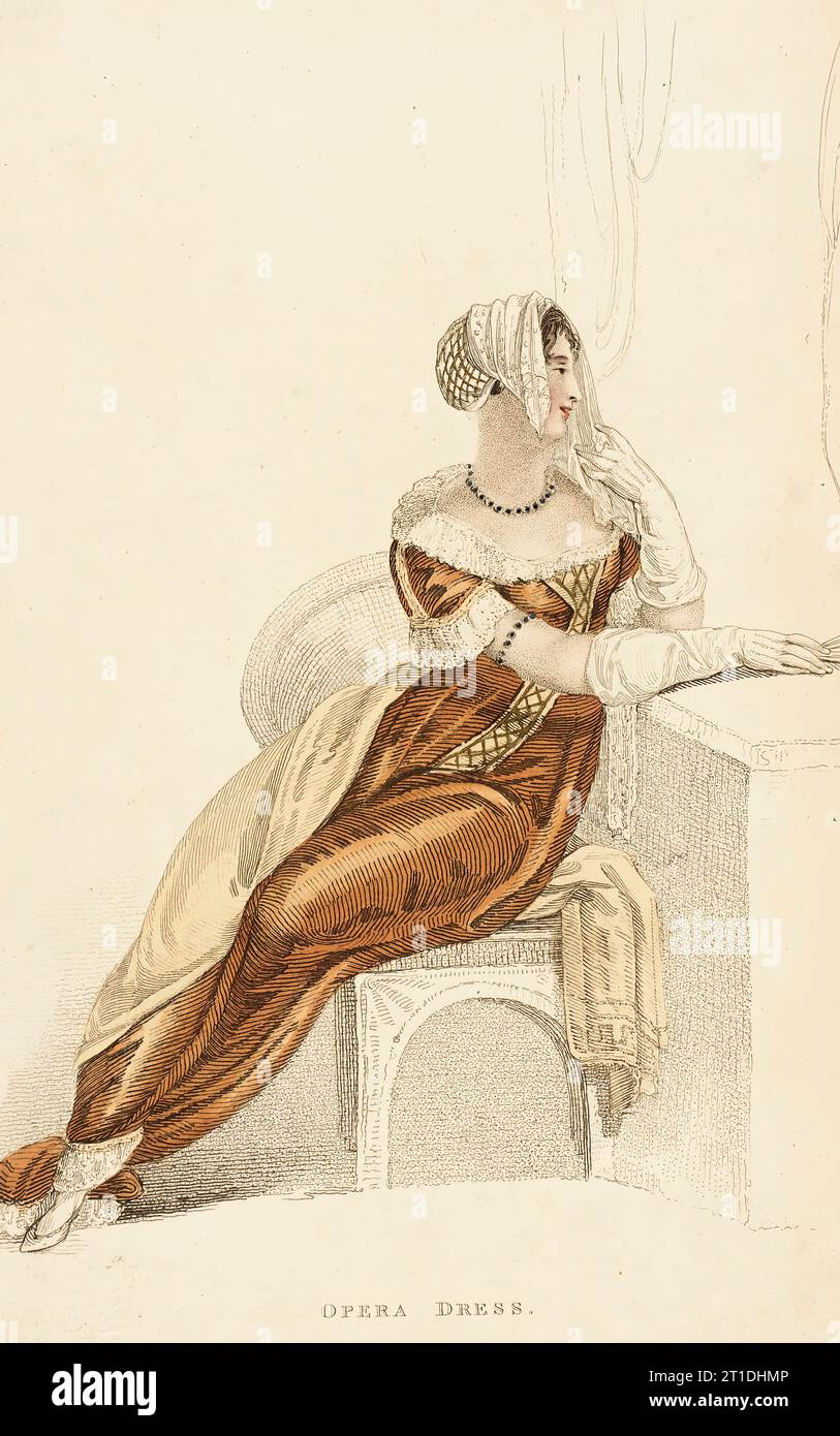 Fashion Plate (Opera Dress), 1809 Stock Photo - Alamy