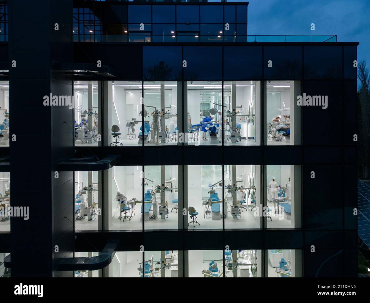 Dental clinic outside, dentist medical building aerial view Stock Photo ...