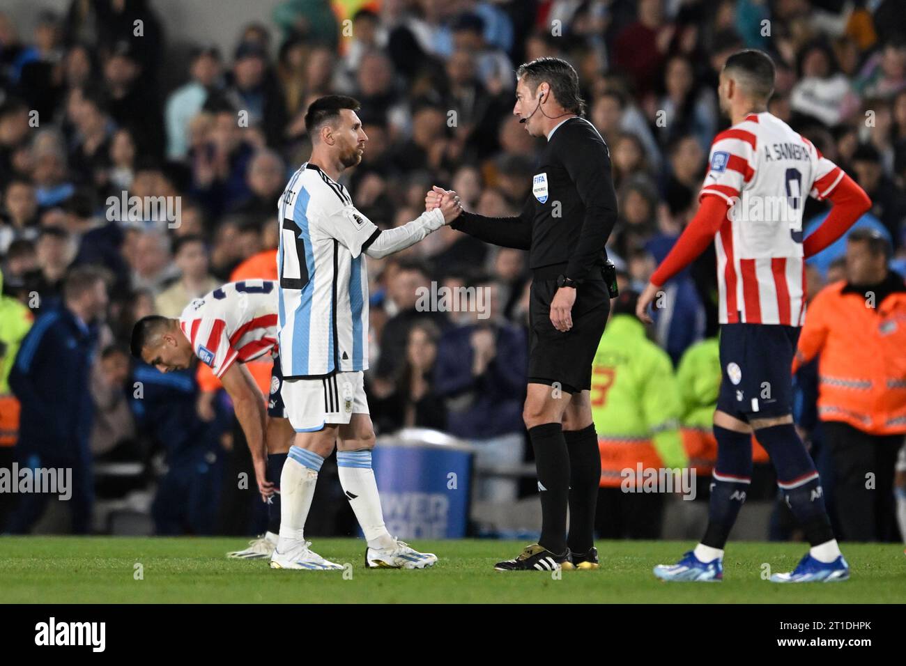 BUENOS AIRES, ARGENTINA - OCTOBER 12: Lionel Messi of Argentina and ...