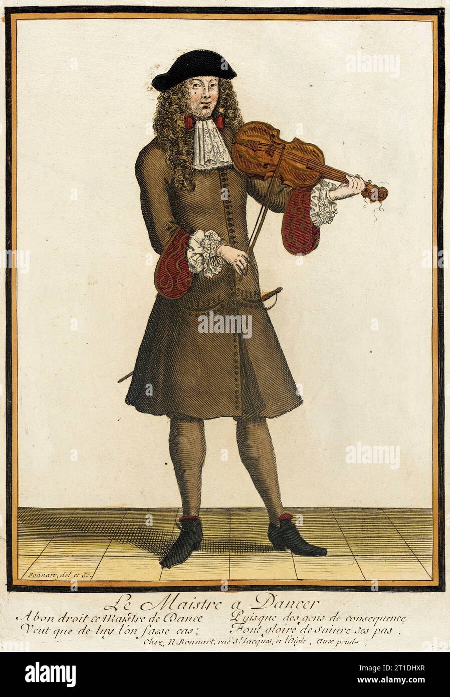 Recueil des modes de la cour de France, 'Le Maistre a Daneer', between ...