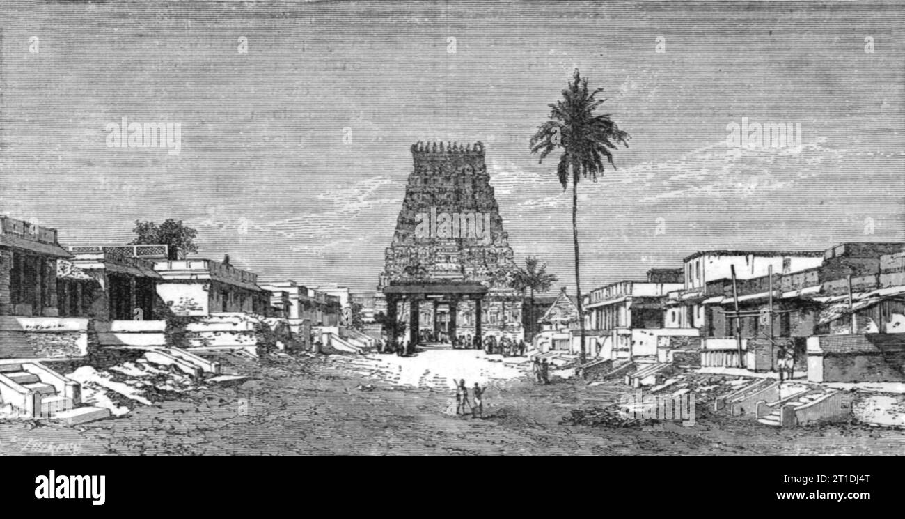 'Entrance to the Pagoda of Conjeveram; Notes on the Ancient Temples of ...