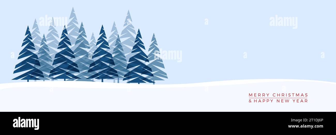 Christmas Banner. Abstract vector illustration. Winter landscape ...