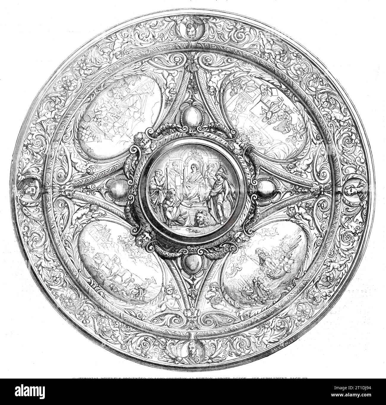 Testimonial recently presented to Lord Churston at Newton Abbott, Devon ...