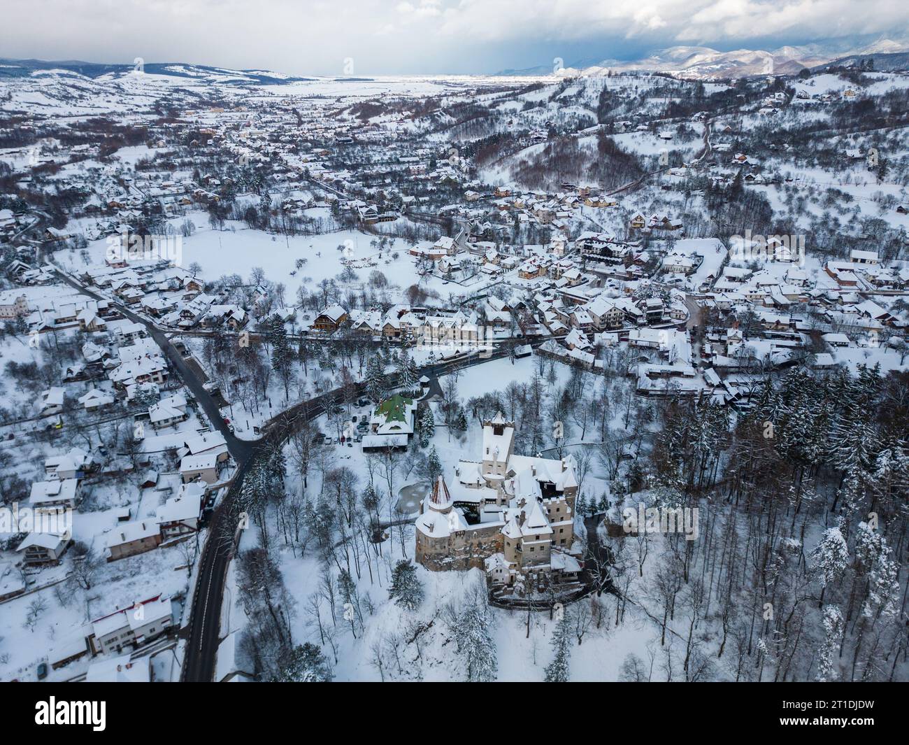 Aerial romania bran castle dracula hi-res stock photography and images ...