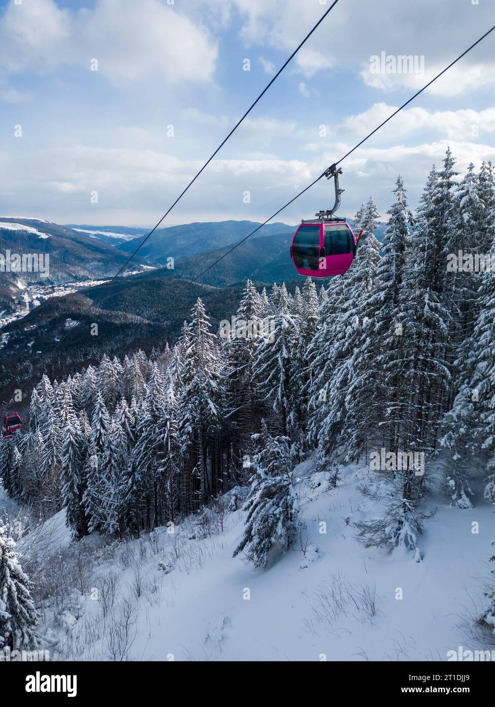 Modern ski gondola cabin hi-res stock photography and images - Alamy