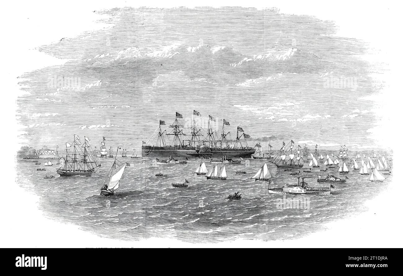 The Arrival of the "Great Eastern" at New York - from a sketch taken on ...