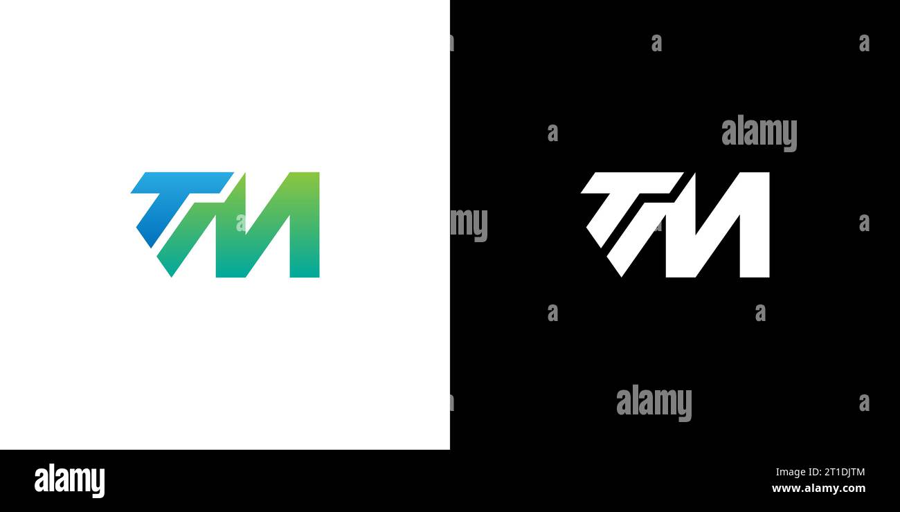 TM logo, TM Monogram, Initial TM Logo, Letter TM logo, Icon, Vector ...