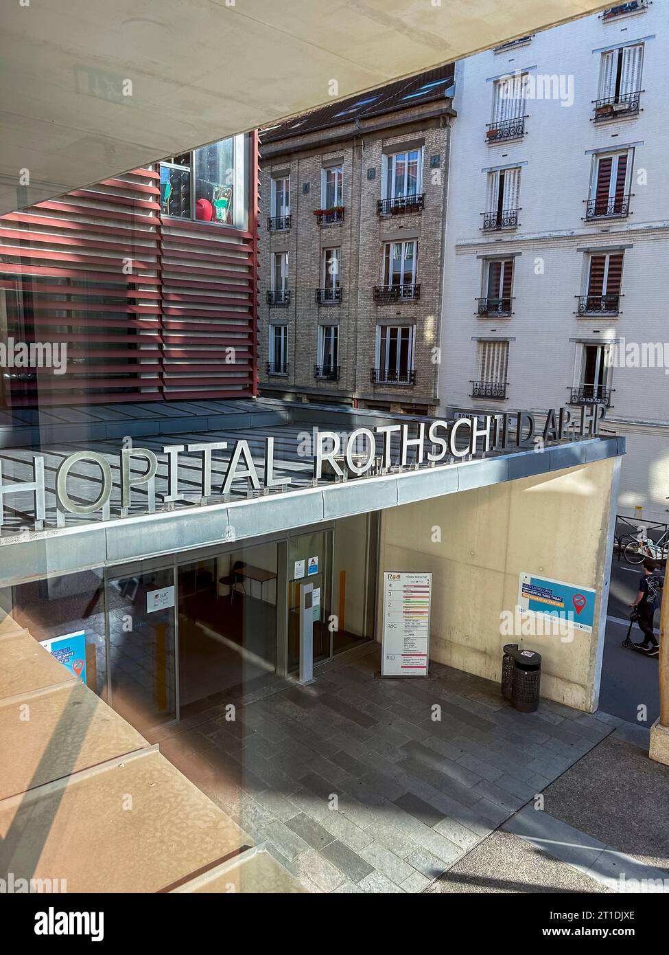 Paris, France, View From Window, Sign, French Public Hospital, Hopital ...