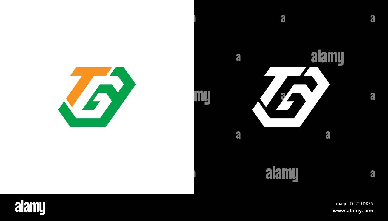 TG Logo, TG Monogram, Initial TG Logo, Letter TG negative space logo ...