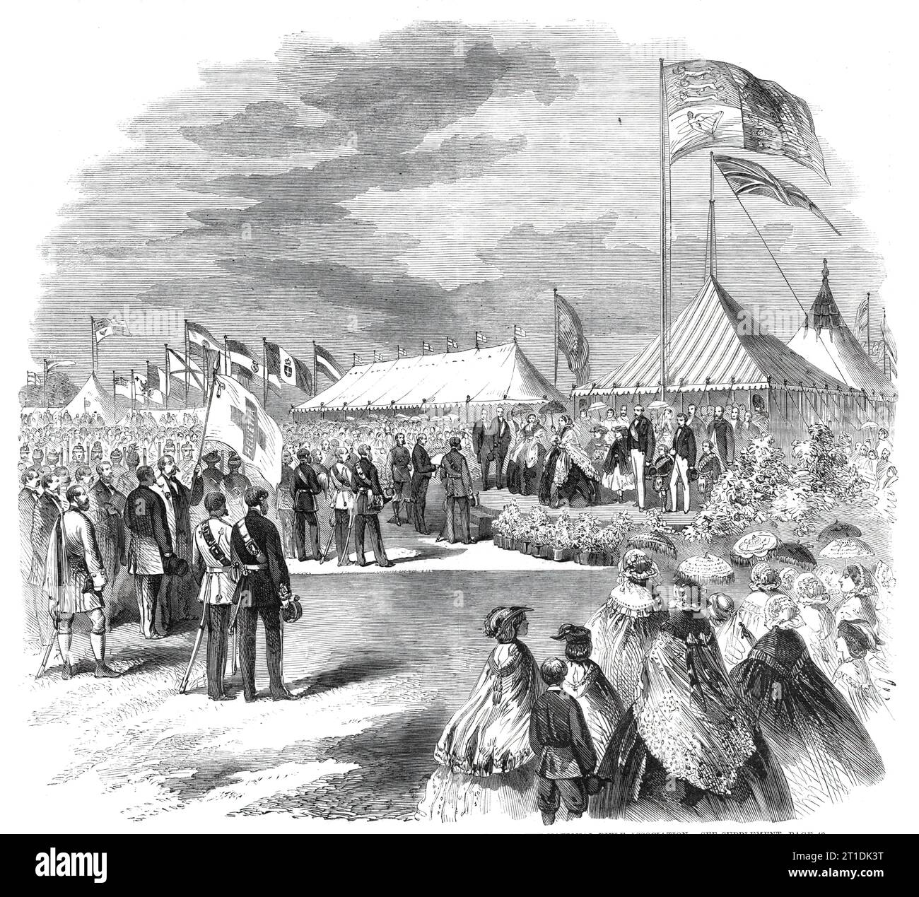 Inauguration of the National Rifle Match - the Queen receiving the ...