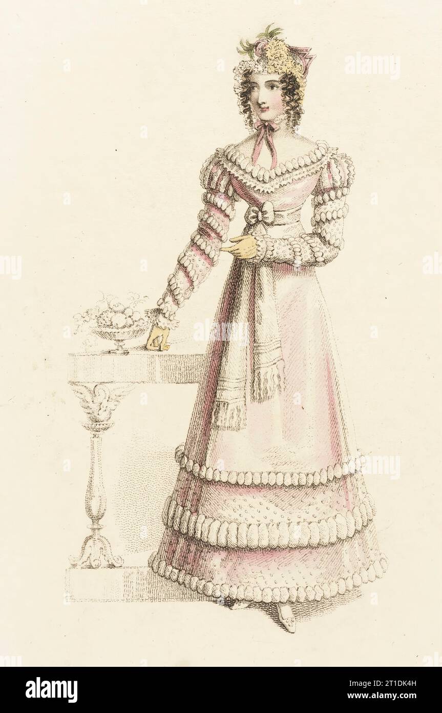 Fashion Plate (Dinner Dress), 1821 Stock Photo - Alamy