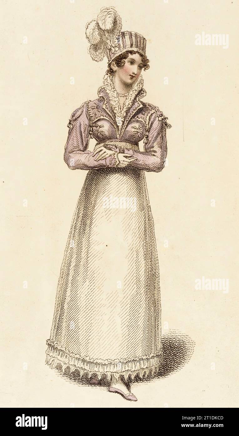 Fashion Plate (Angouleme Walking Dress), 1815 Stock Photo - Alamy
