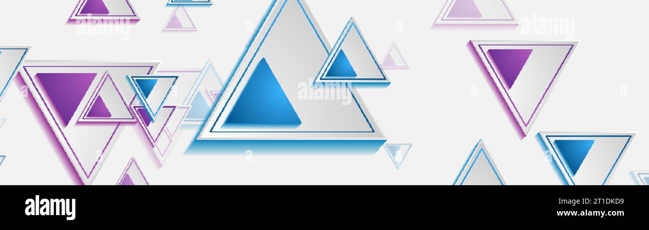 Tech geometric triangles abstract corporate backgroud. Vector banner ...