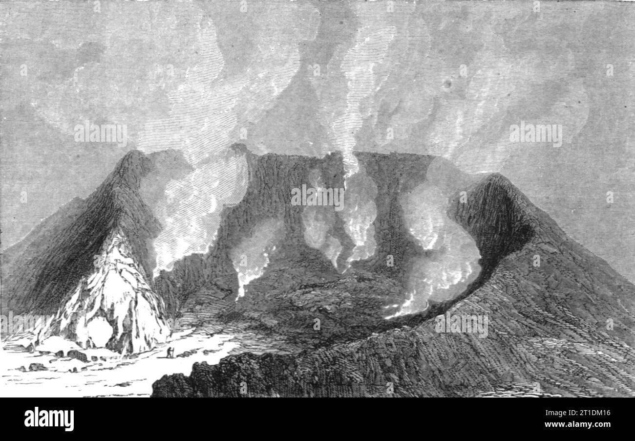 'The Crater of Hekla; Hekla (Iceland)', 1875. From 'Illustrated Travels ...