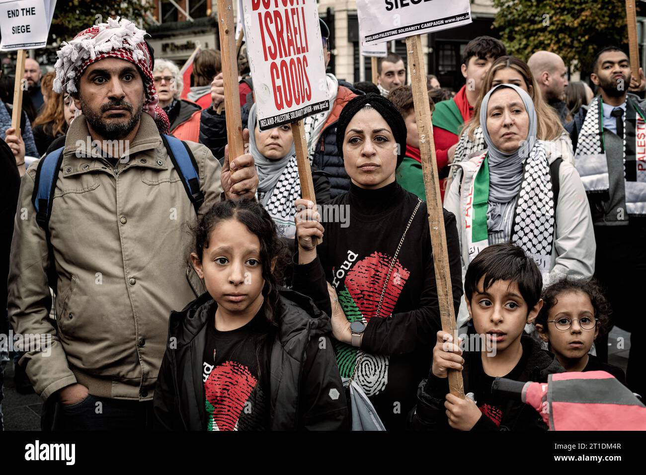 Members of the Palestinian community march during the demonstration ...