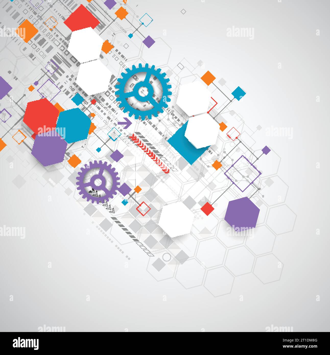 Abstract technology background with various technological elements ... Abstract technology background with various technological elements ...