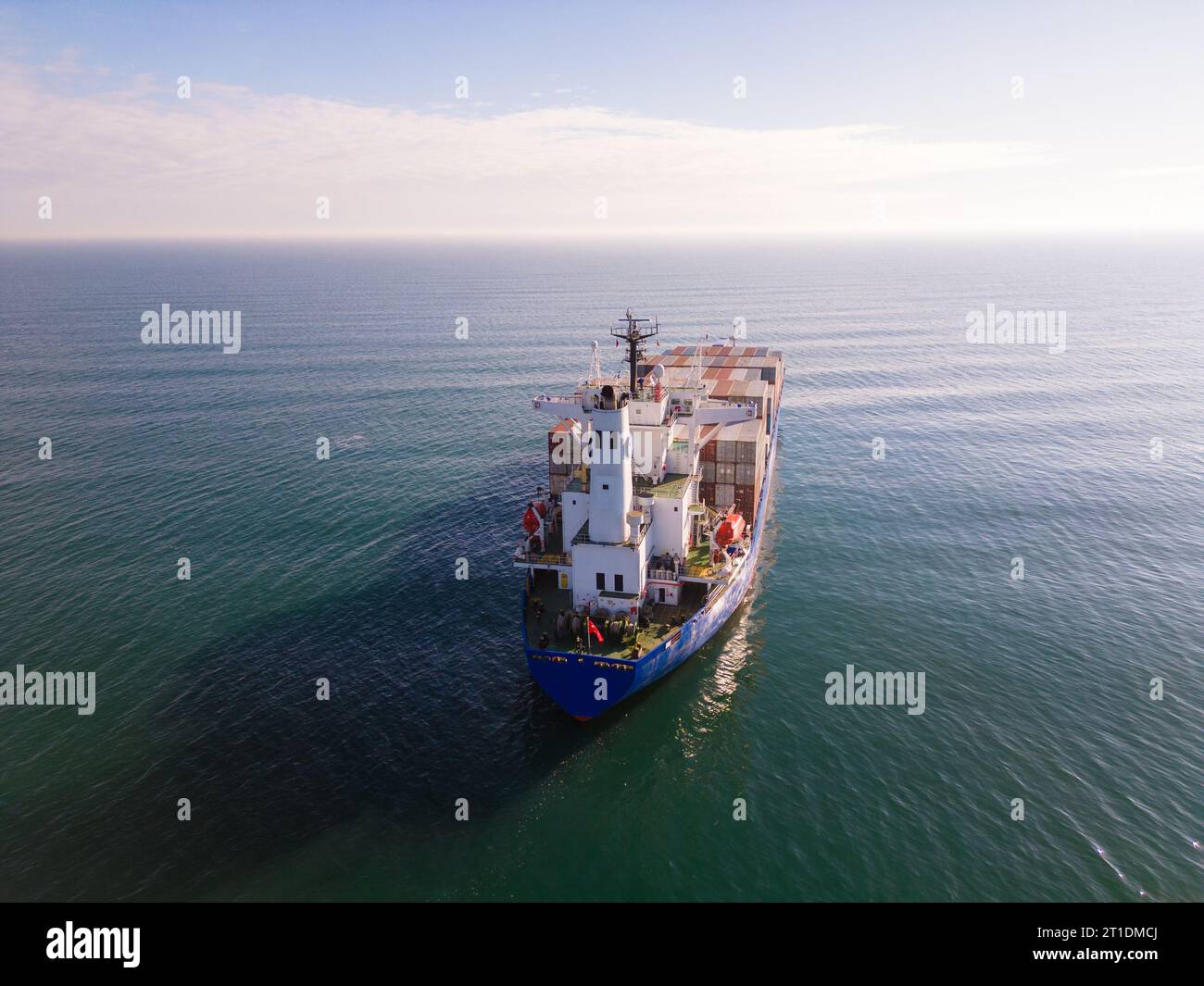 Aerial top view container ship hi-res stock photography and images - Alamy