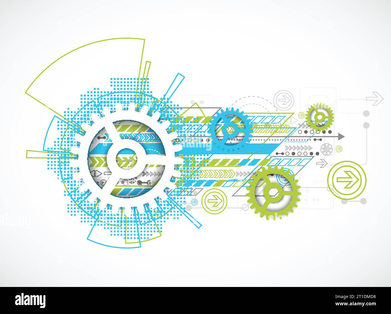 Abstract technology gears background. Futuristic style. Vector ...