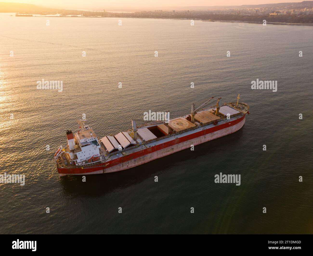 Aerial view large tanker ship hi-res stock photography and images - Alamy