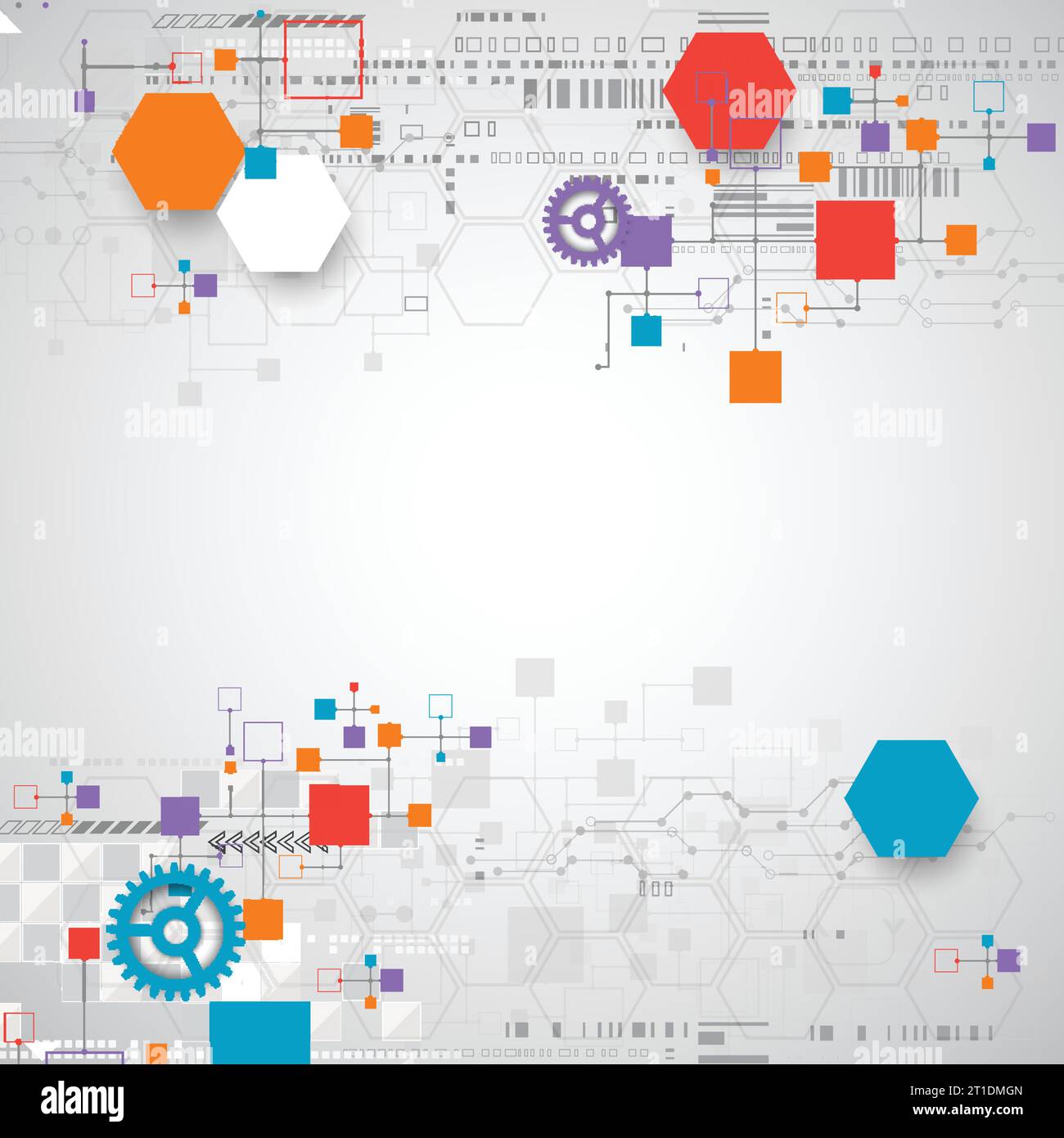 Abstract technology background with various technological elements. Vector Stock Vector Image ...