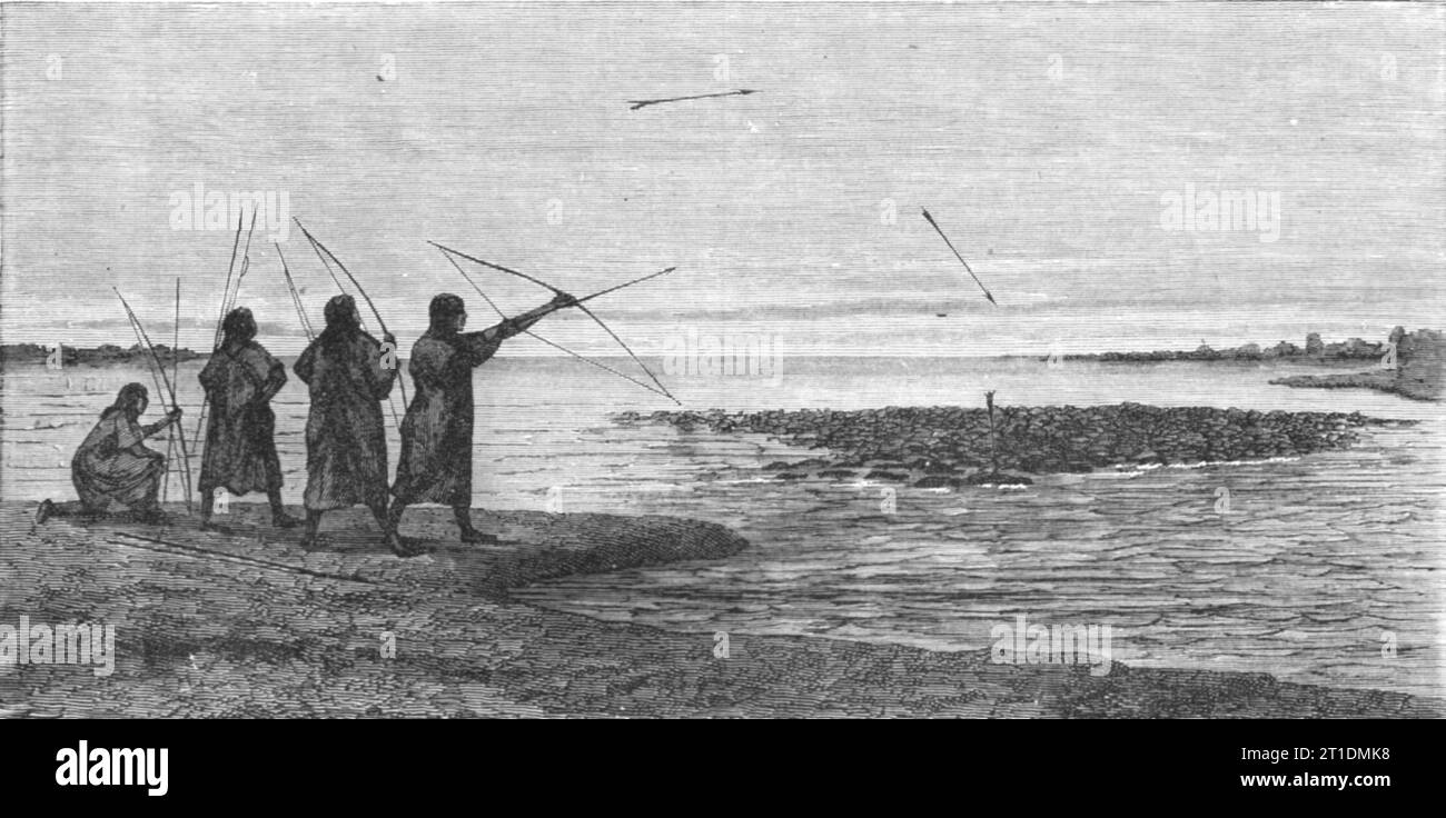 'Turtle Shooting; The Fresh-water Turtle of the Amazons', 1875. From ...