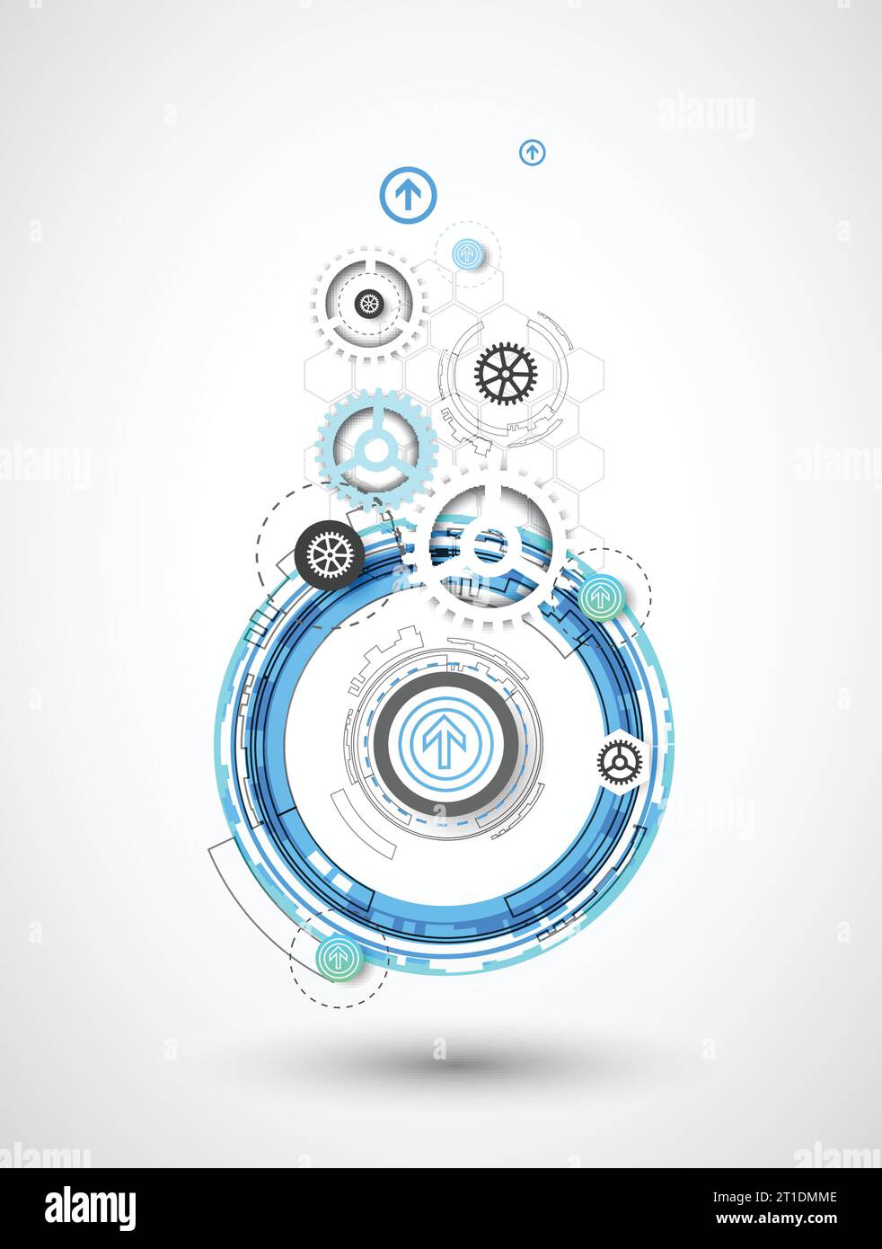 Abstract digital communication technology background. Vector ...