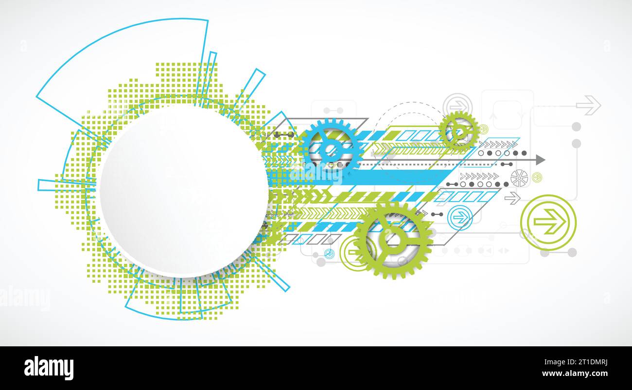 Abstract technology gears background. Futuristic style. Vector ...